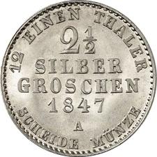 2-1/2 Silbergroschen von Paul Alexander Leopold II - Silbermünzen | Lippe