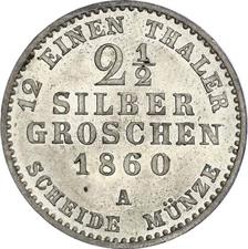 2-1/2 silbergroschen Paula Fryderyka Emila Leopolda III - Srebrne ...