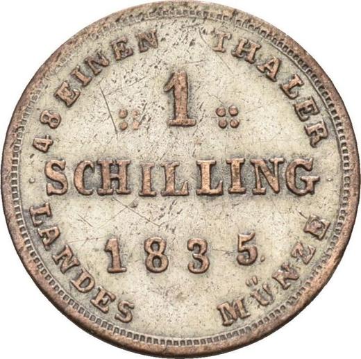 1 Schilling 1835 - Silbermünze Wert - Mecklenburg-Schwerin, Friedrich Franz I