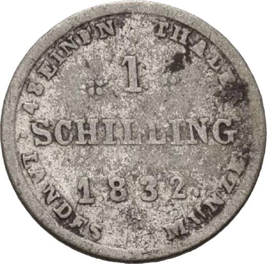 1 Schilling 1832 - Silbermünze Wert - Mecklenburg-Schwerin, Friedrich Franz I