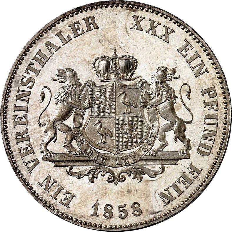 Thaler 1858 A - Silver Coin Value - Reuss-Schleiz, Heinrich LXVII