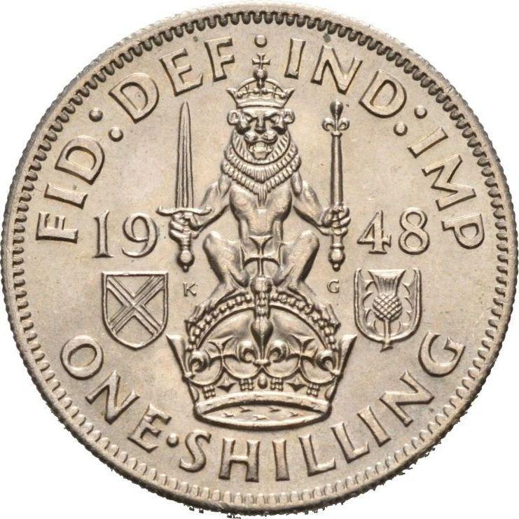 Shilling 1948 HP "Type 1947-1948" - Coin Value - United Kingdom, George VI