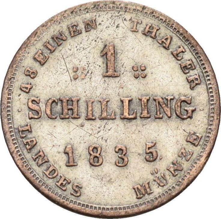 1 chelín 1835 - valor de la moneda de plata - Mecklemburgo-Schwerin ...